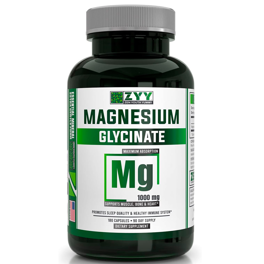 Glicinato de Magnesio ZYY 1000 mg 180 Capsulas – NACASALUD