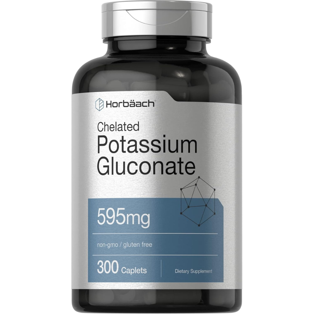 Gluconato de Potasio Horbaach 99 mg 300 capsulas / Potassium Gluconate ...